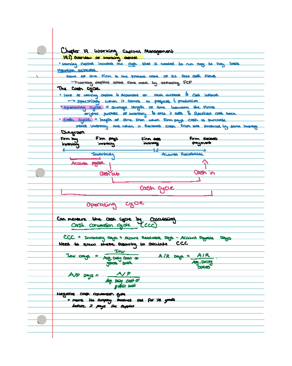 Ch 19 Finance Notes: Working Capital Management Insights - Studocu
