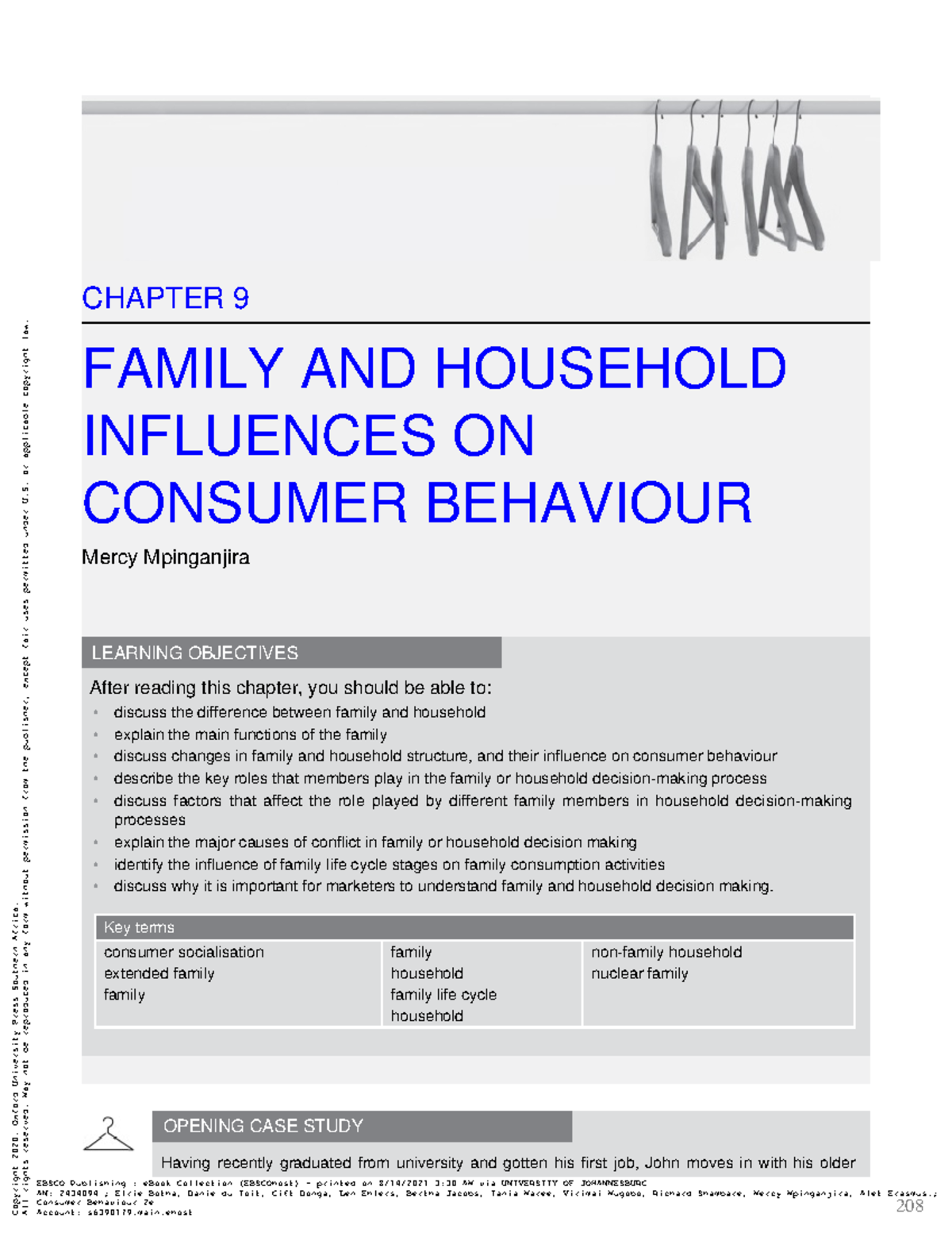 Elrie Botha Danie 2020 Chapter 9 Familyandhous Consumer Behaviour 2E ...