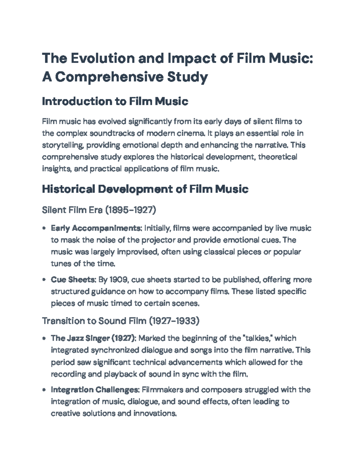 The Evolution and Impact of Film Music: A Comprehensive Study - The ...