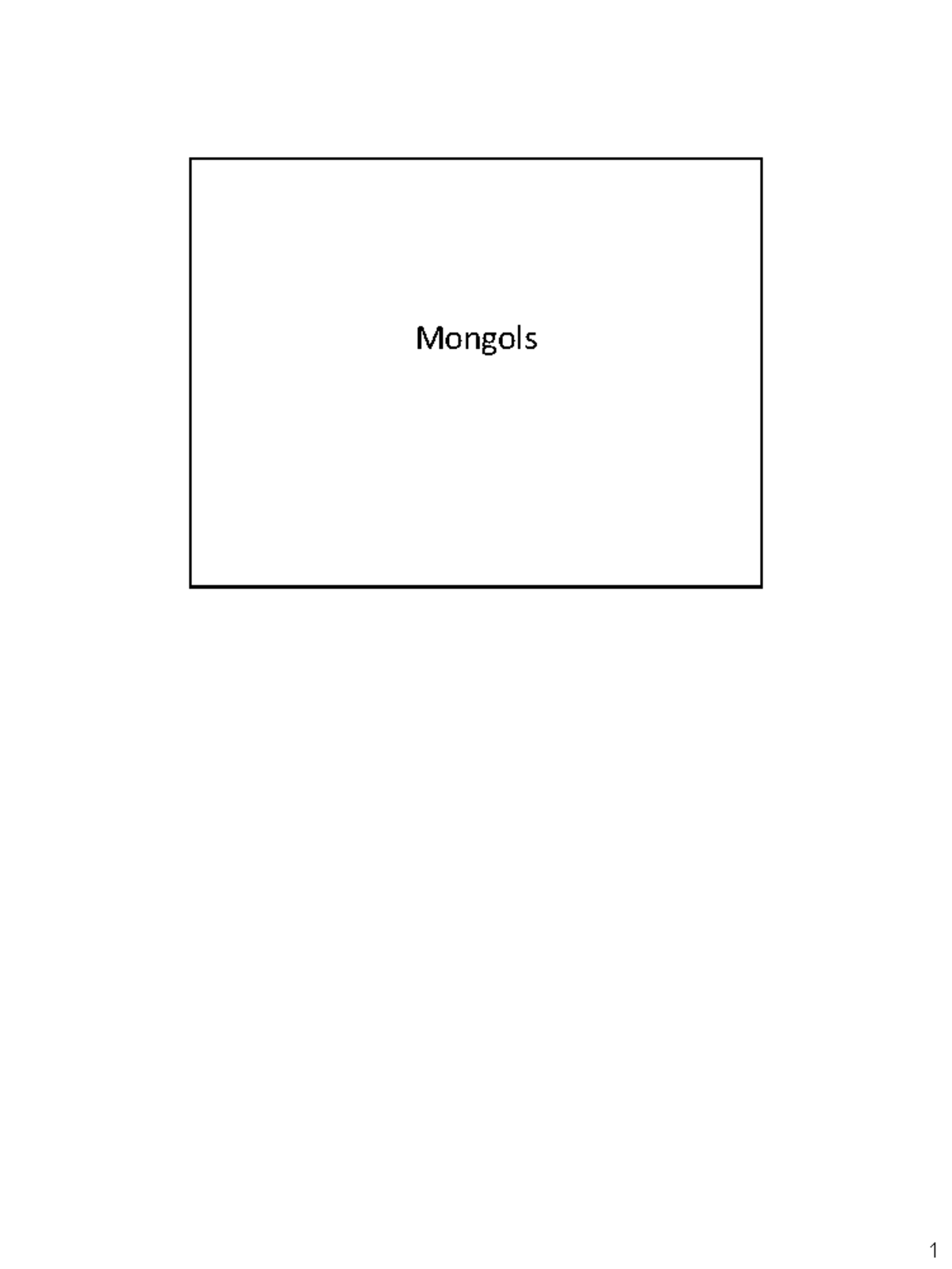 The Mongol Empire: Expansion & Leadership Under Chinggis Khan - Studocu