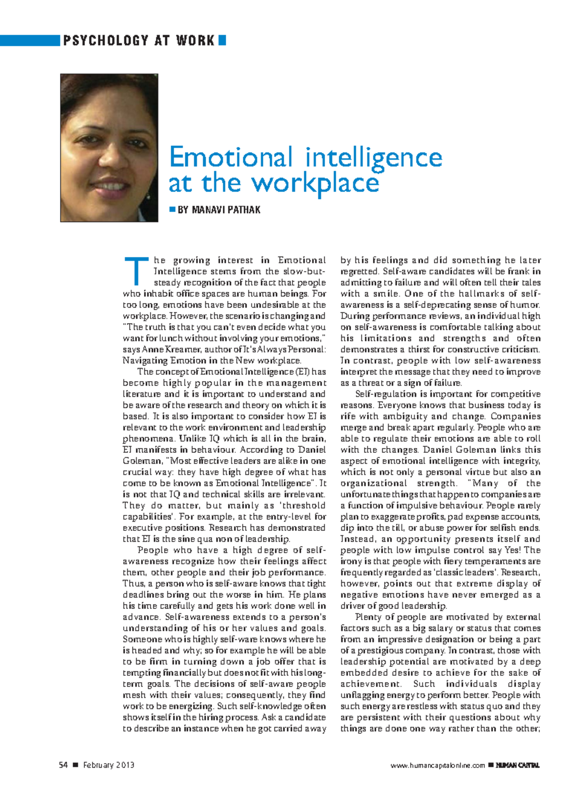 ENGL102 - Week 7 Article - Understanding Emotional Intelligence at Work ...