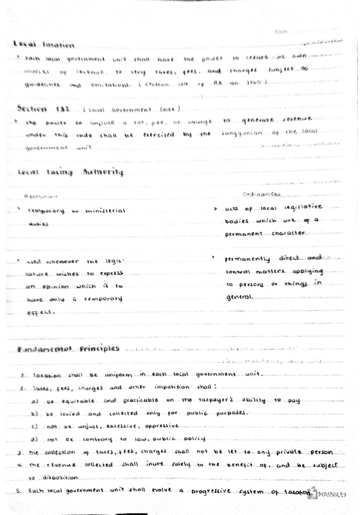 TAX Remedies Notes 3: Local Government Taxation Powers and Limitations ...
