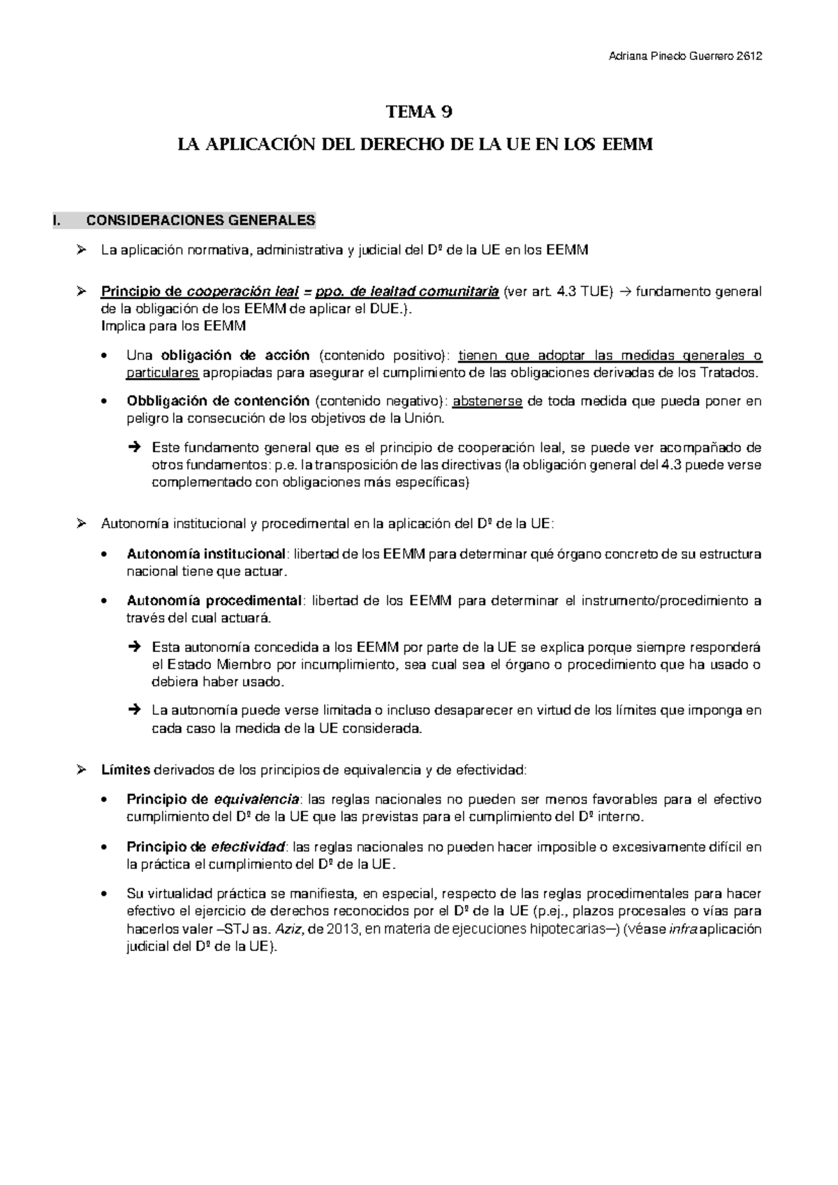 TEMA 9 - La Aplicación del Derecho de la UE en los EEMM ...
