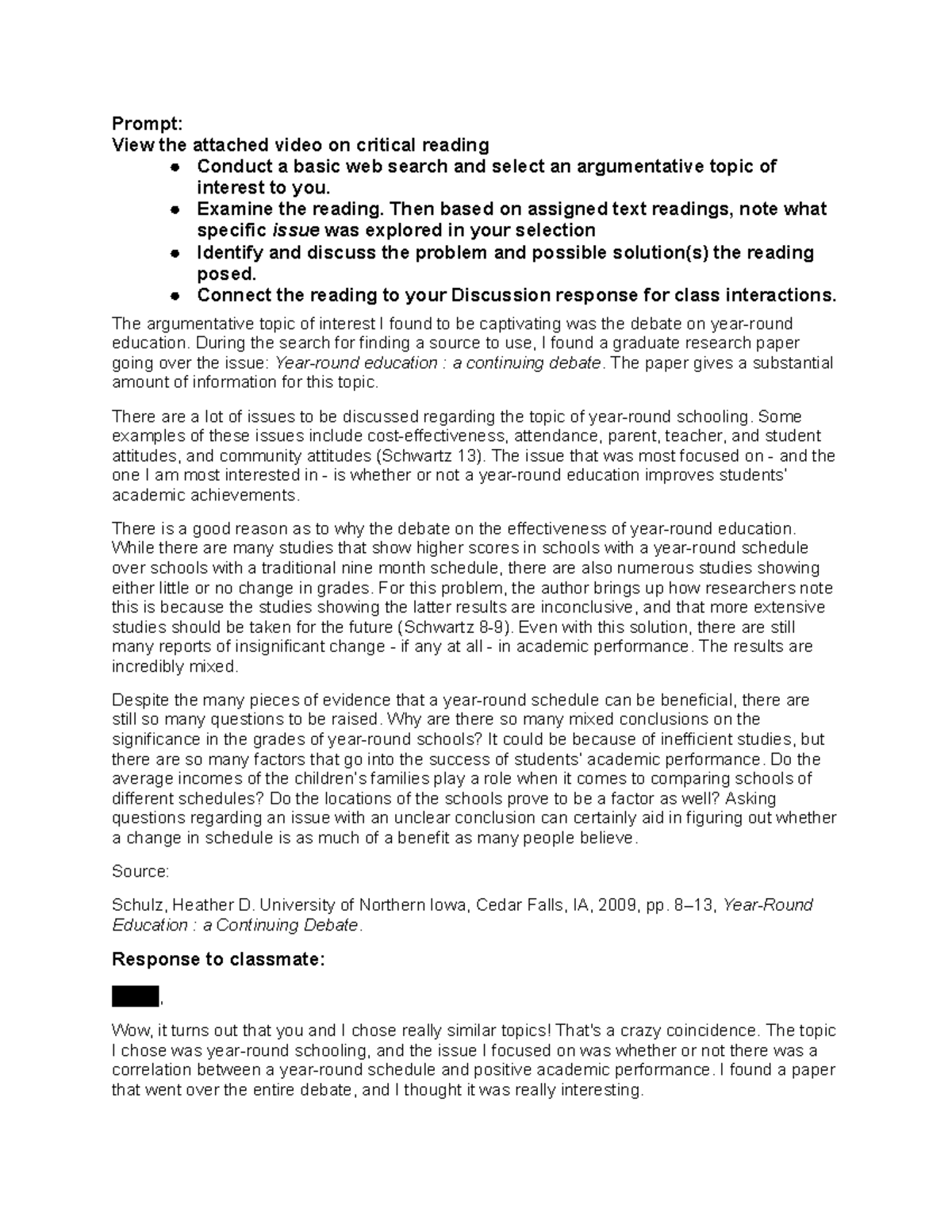 College Composition II Unit 2 DQ (2023) - Prompt: View the attached ...