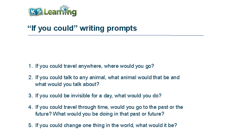 Writing Prompts: Creative Topics to Explore - Studocu