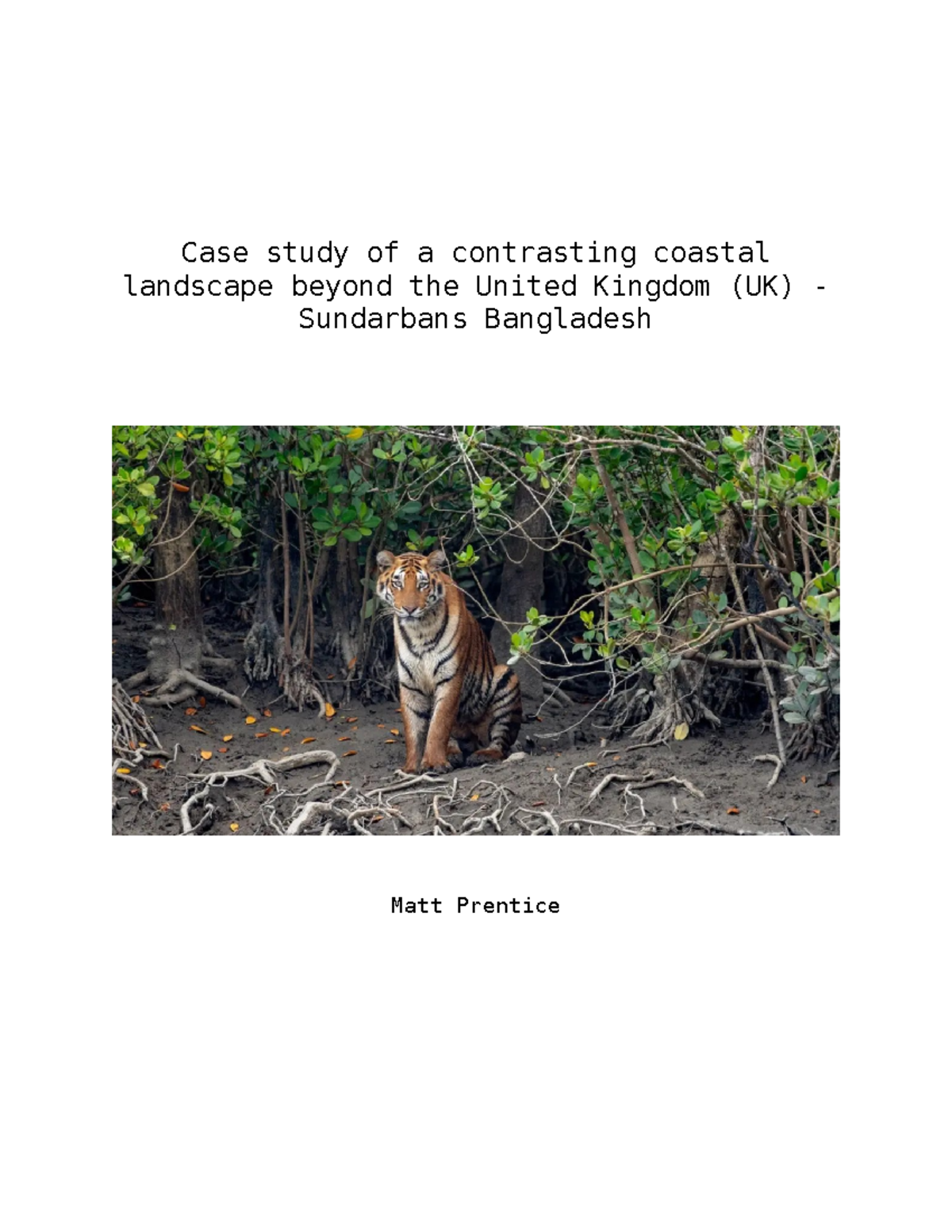 Sundarbans Coastal Landscape Case Study: Mitigation & Opportunities ...