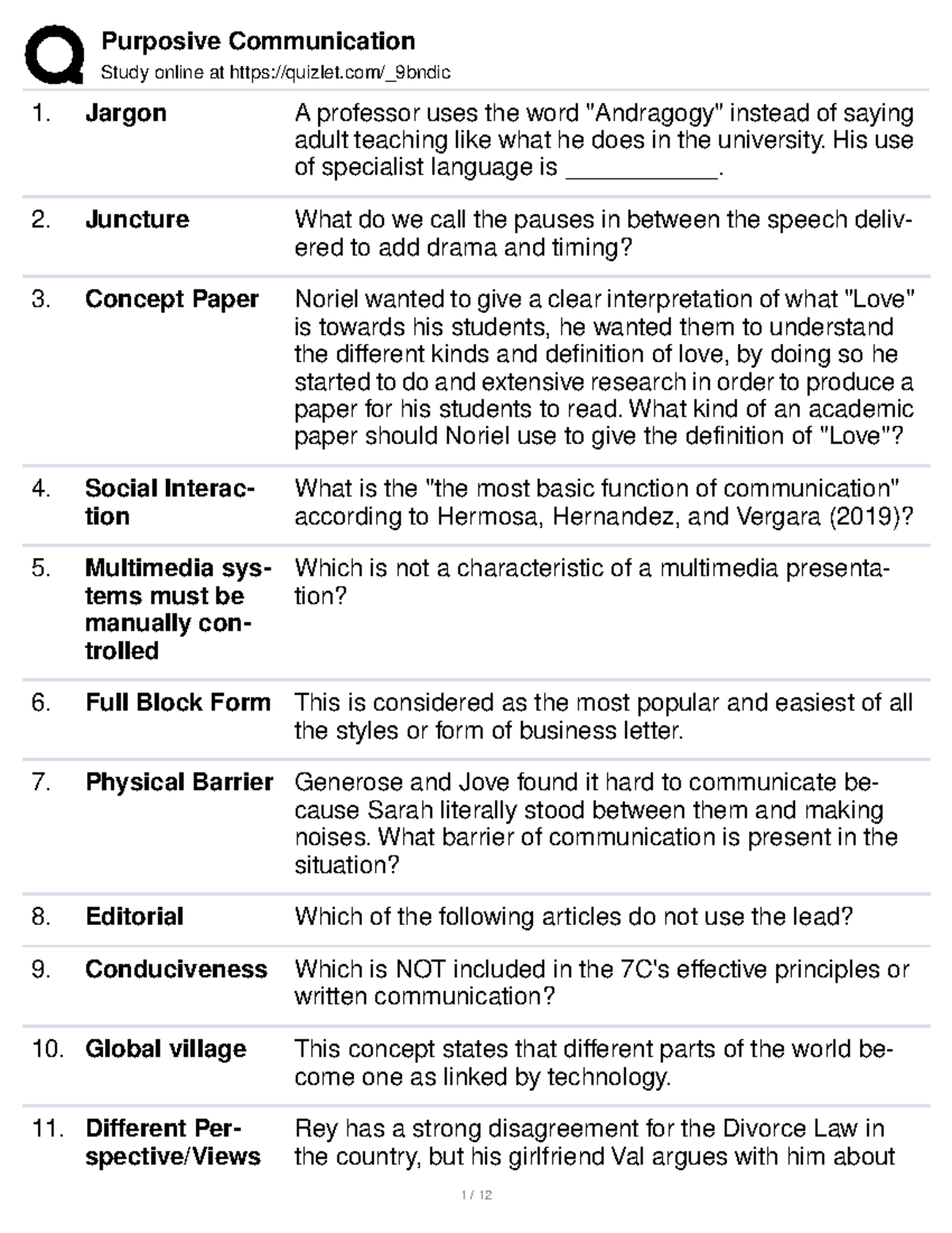 Purposive Communication Study Guide for GEN ED and PROFED - Studocu