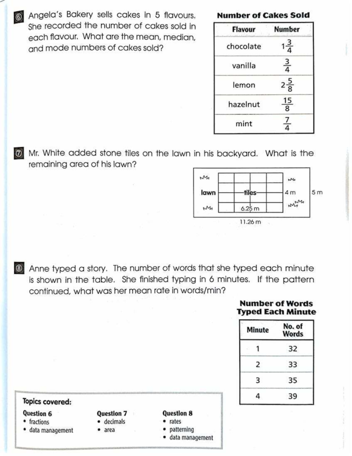 ATW 3 Data Management: Cakes, Lawn Area & Typing Rates Analysis - Studocu