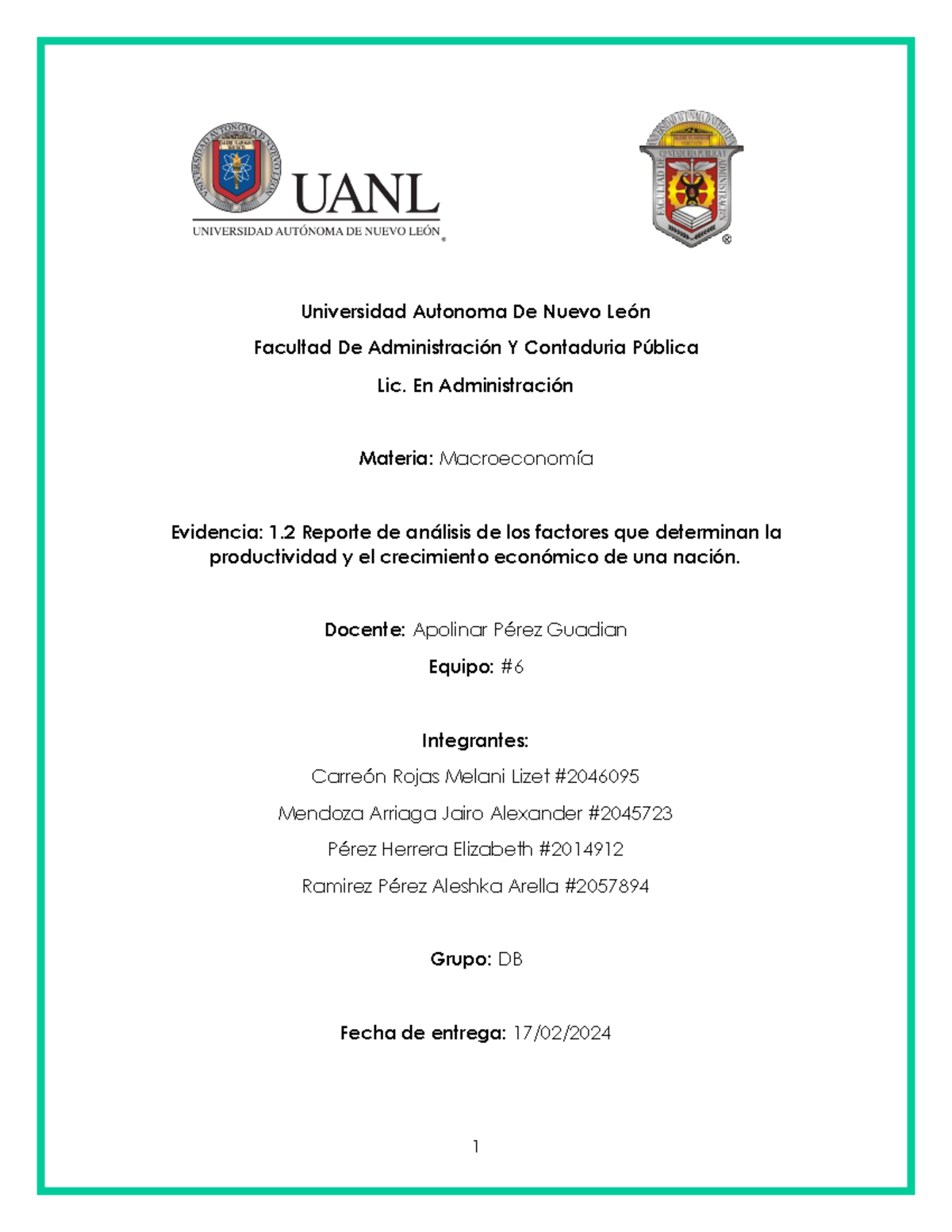 EV1.2 Macro EQ 6 - Resumen Principios de economia - Universidad Autonoma De Nuevo León Facultad ...