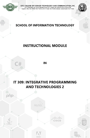 Integrative Programming and Technology 2 -Midterm Lesson 1 AY 2021-2022 - SCHOOL OF INFORMATION ...