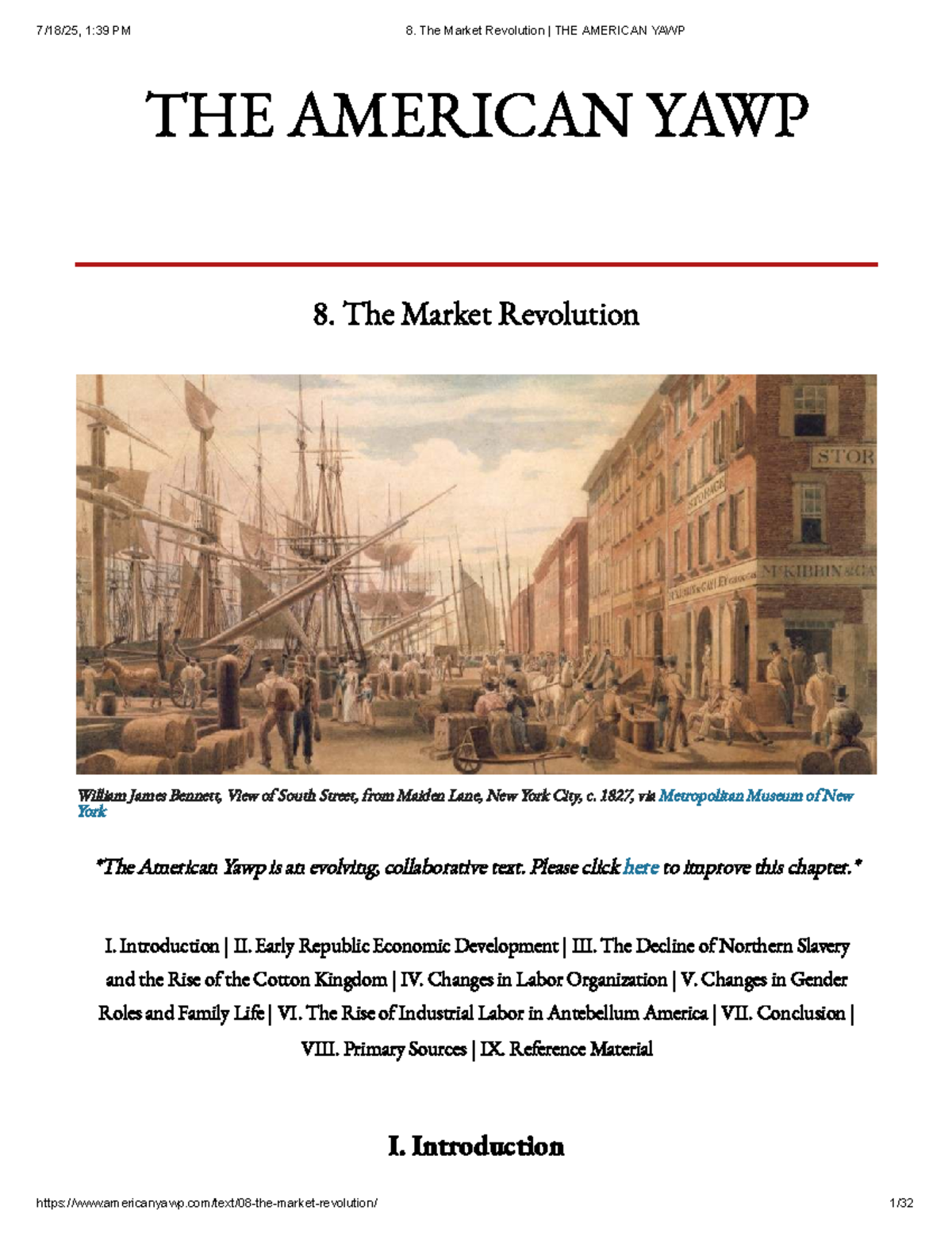 The Market Revolution: Economic Changes & Social Impacts in Early ...