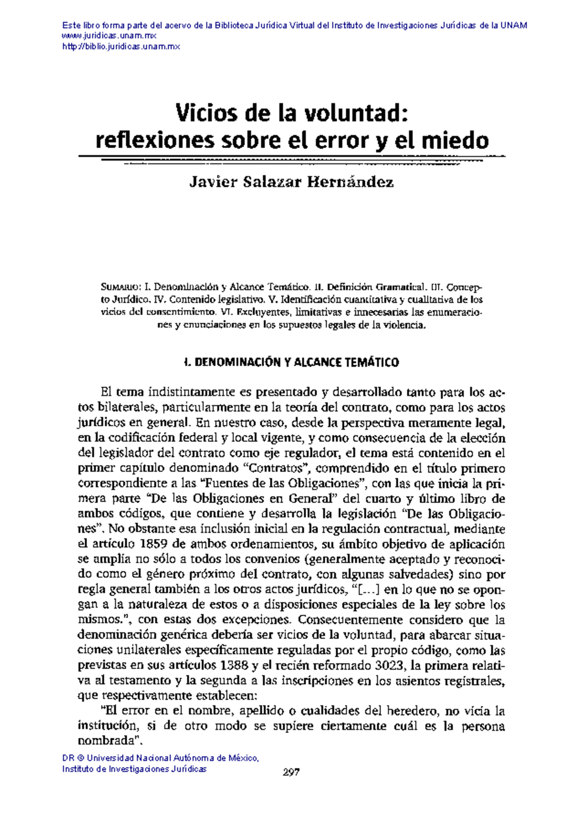 Vicios de la Voluntad: Reflexiones sobre Error y Mala Fe en Derecho ...