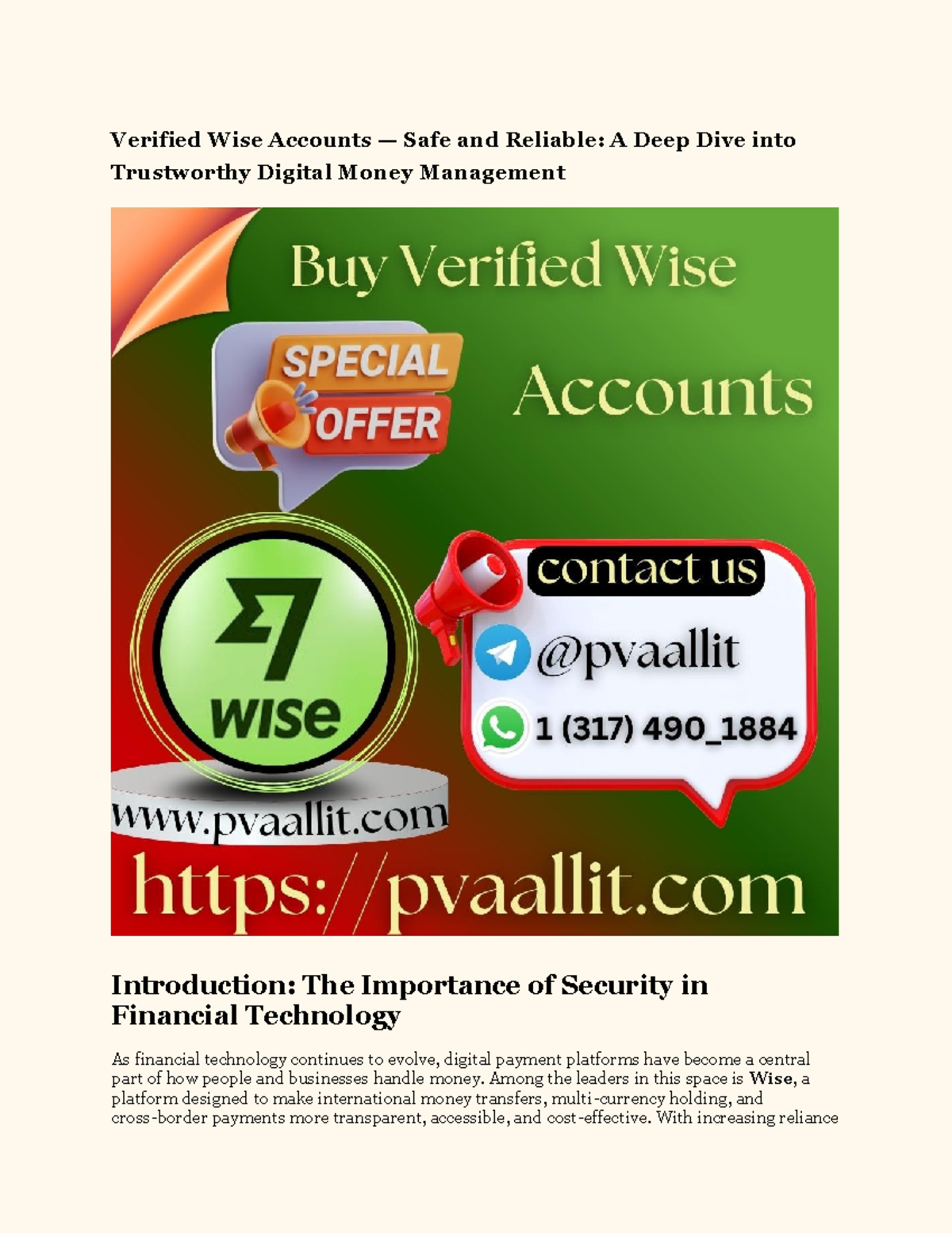Buy Verified Wise Accounts: Safety and Reliability Explained - Studocu
