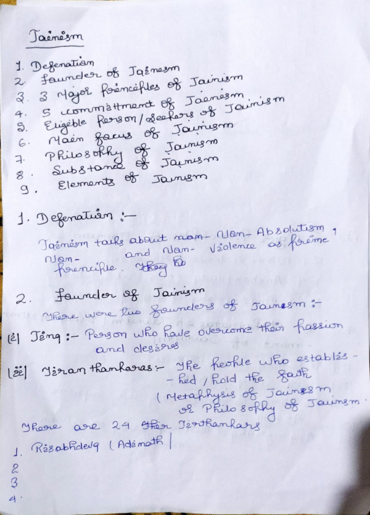 Introduction to jainaa - Jainism 1. Defenation 2. 3 Major Principles of ...