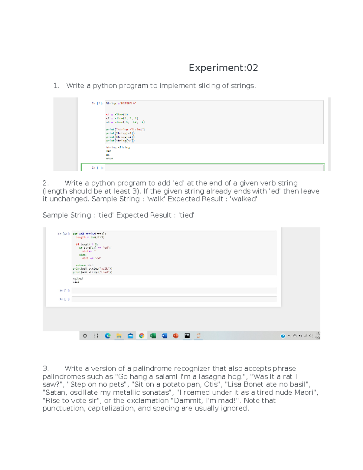 Dslab Data Strcuture Lab Experiment Write A Python Program To Implement Slicing Of Strings