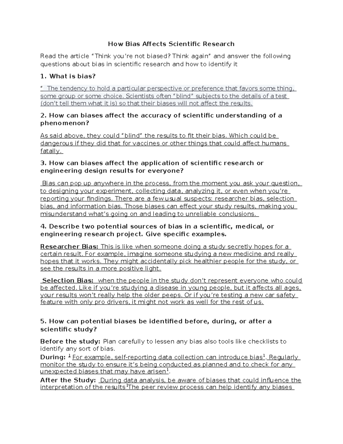 How Bias Impacts Scientific Research: Understanding Its Effects and ...