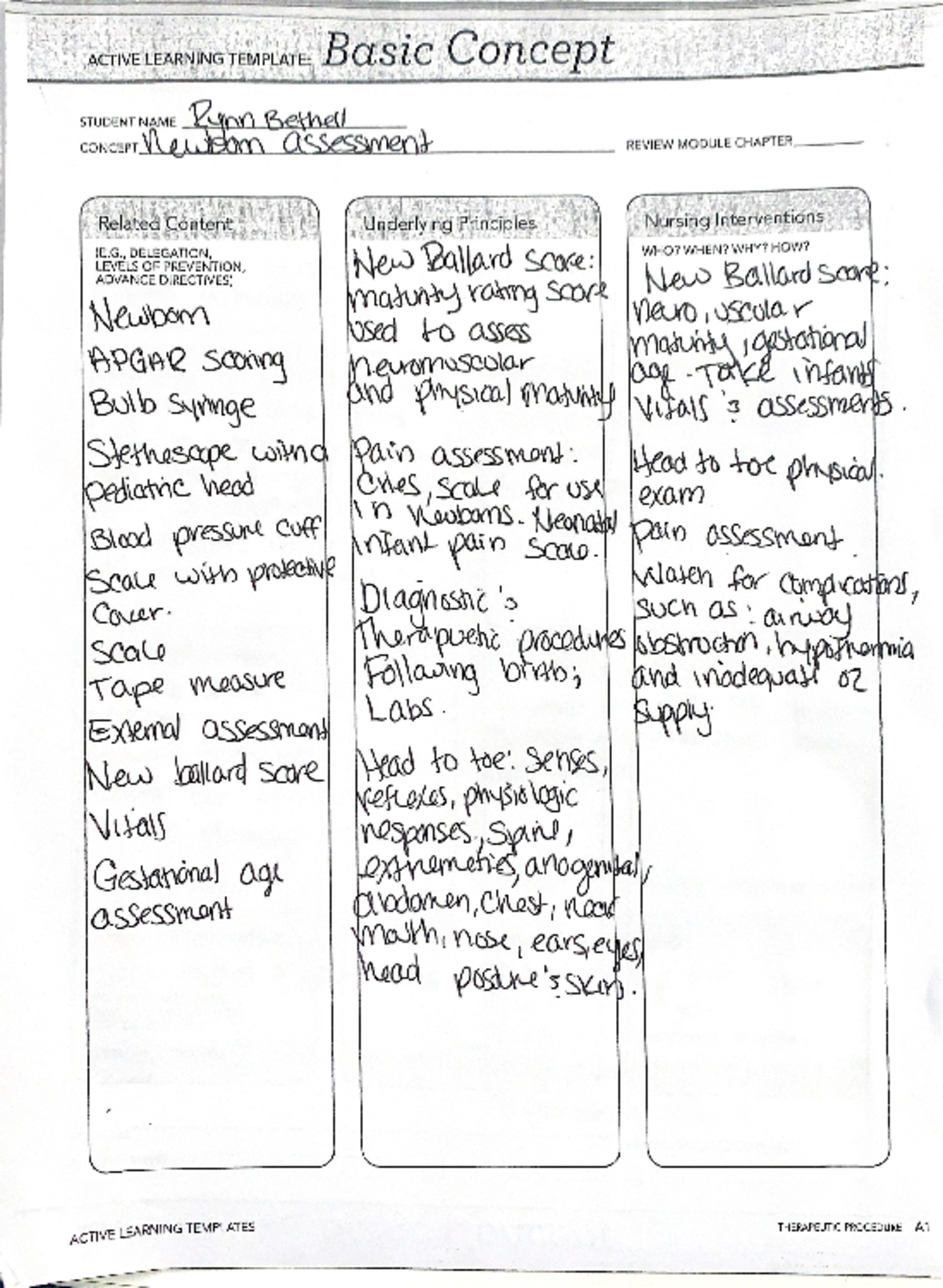 Newborn Assessment in Nursing: Active Learning Template & Key Concepts ...