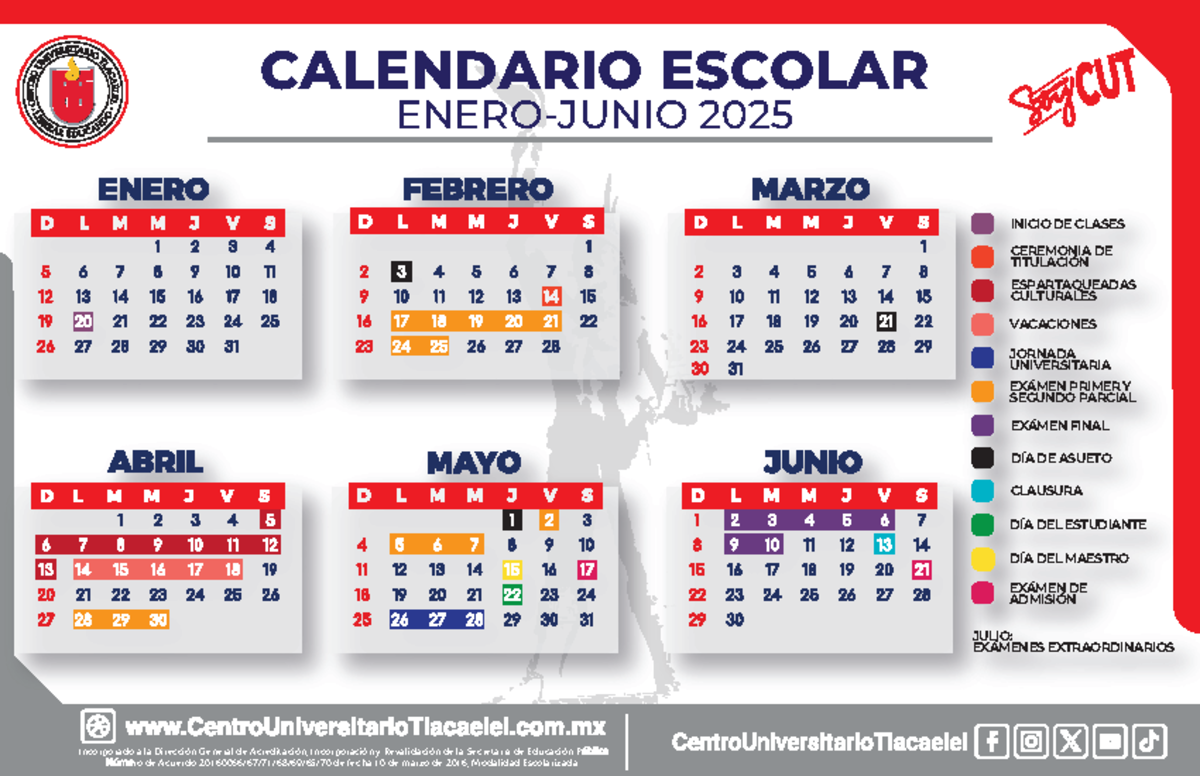 Cal Sem Ene Jul 2025 modificado - Incorporado a la Dirección General de ...