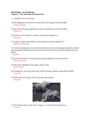 [Solved] A pure culture contains Multiple choice question a small ...