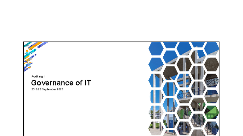IT Governance Overview: Key Concepts & Frameworks (IT 25/26) - Studocu