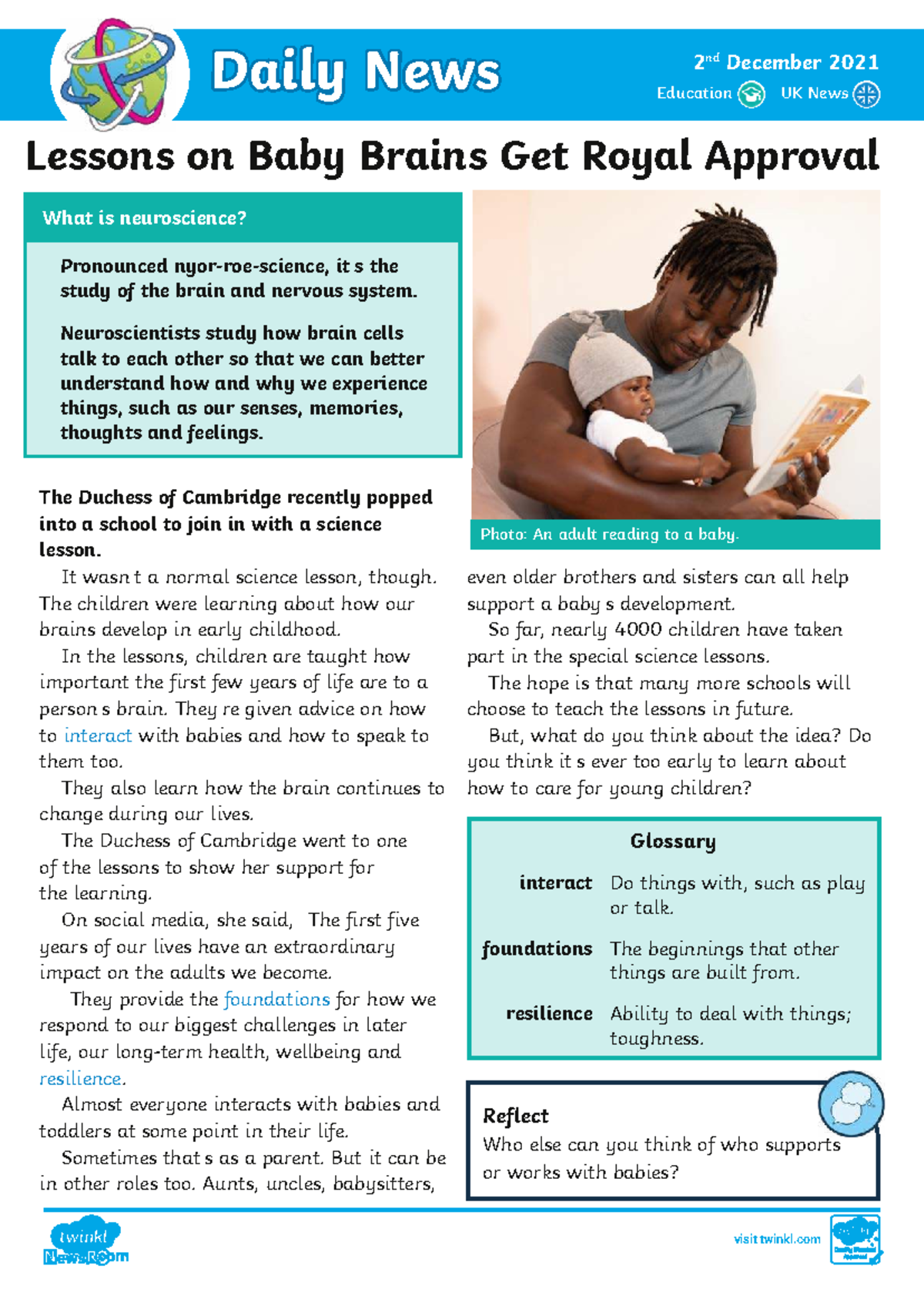 Daily Article - Baby Brain Lessons - KS2 (7-9) - Education UK News ...