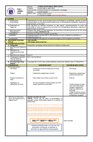Topic 1-Edukasyon sa Pagpapakatao - Isyung Kaugnay sa Kawalan ng ...