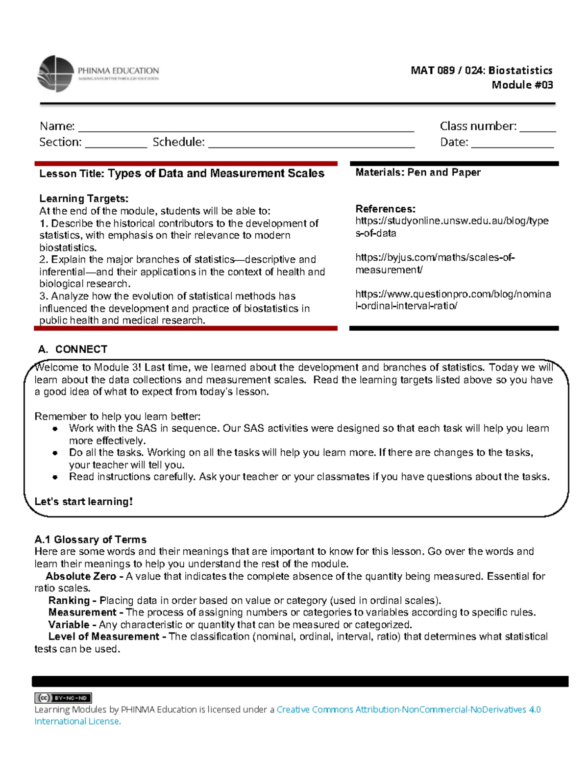 MAT 089 024: Biostatistics Lesson on Sampling Methods and Techniques ...