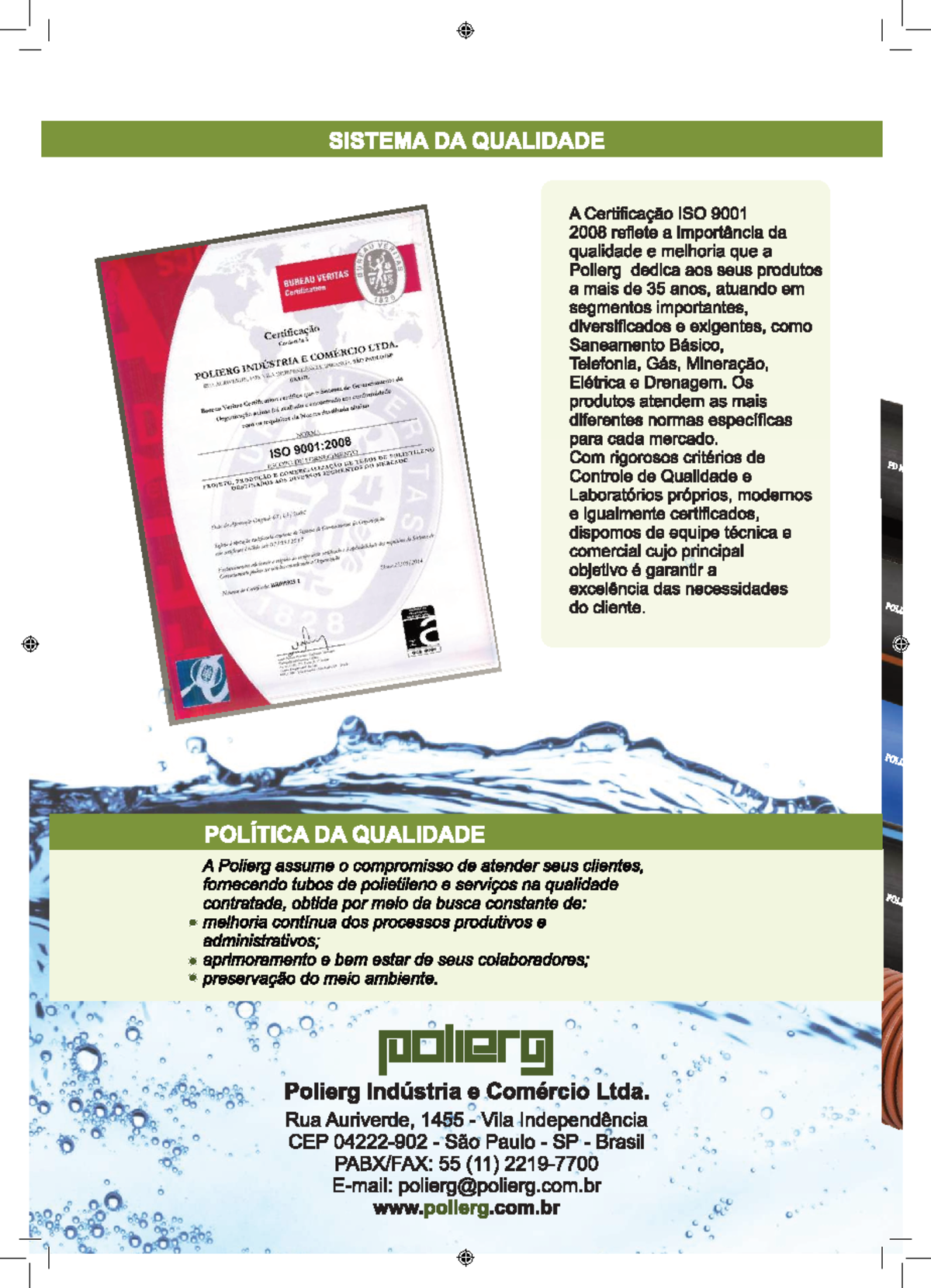 LINHA SANEAMENTO: Catálogo de Conexões e Acoplamentos PEAD NBR NTS 198 ...