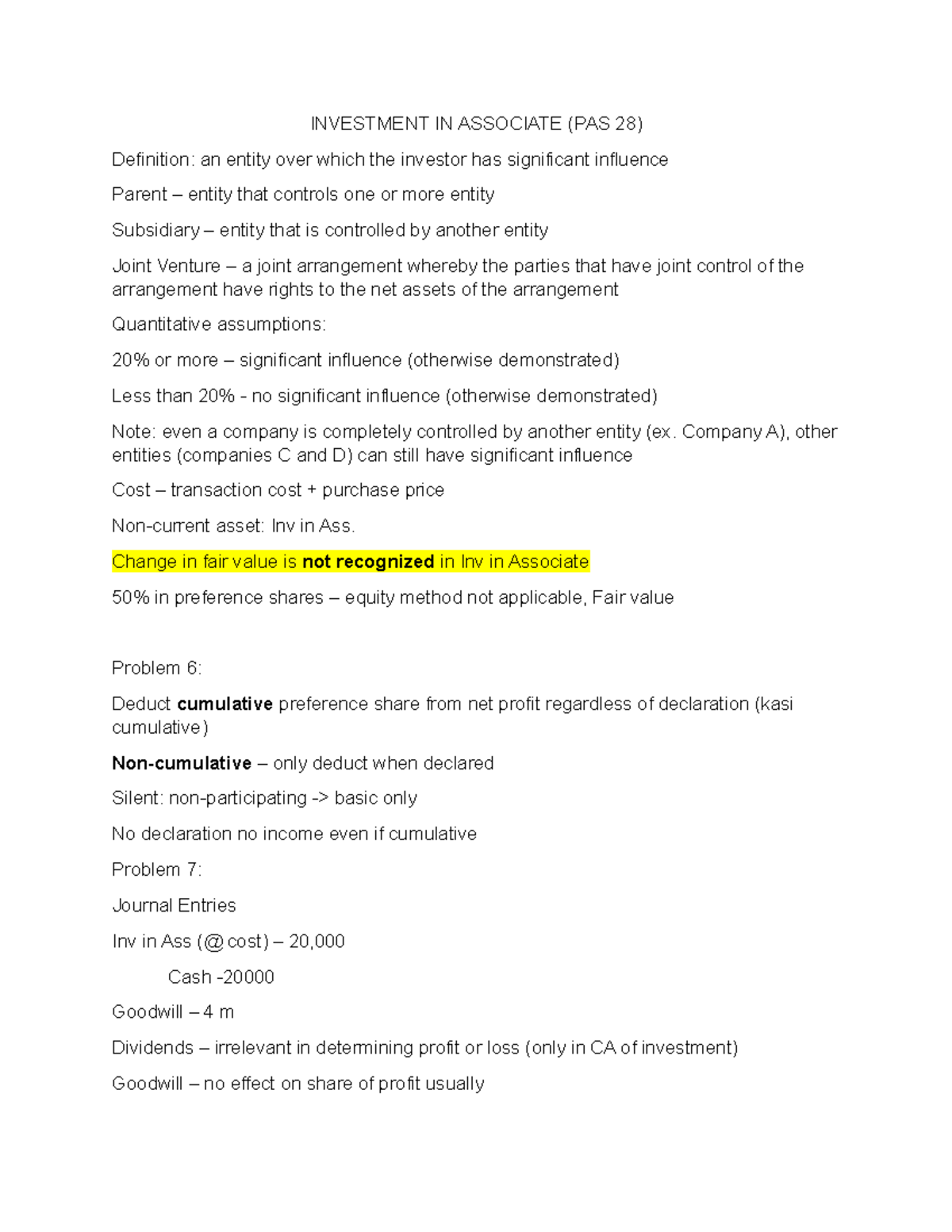 Investment in Associate (PAS 28): Key Concepts and Journal Entries ...