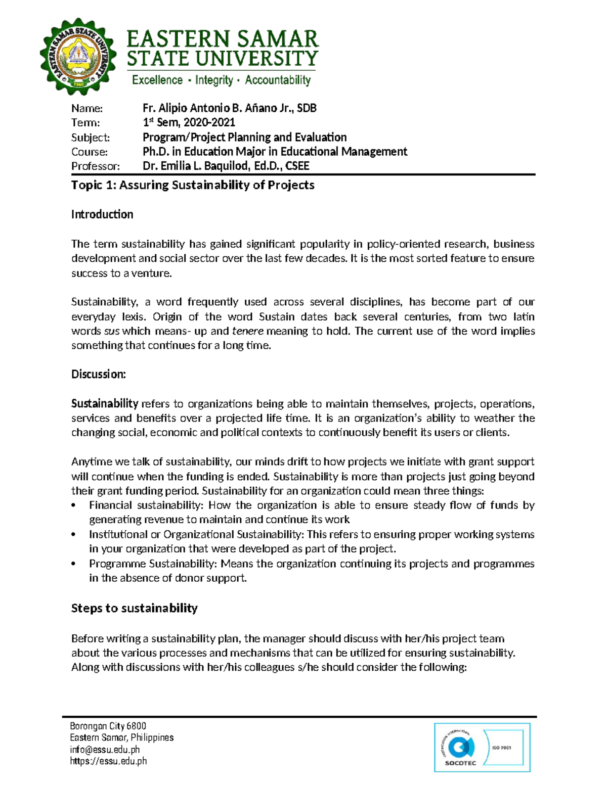 Sustainability in Project Management: Strategies and Challenges (EDU ...