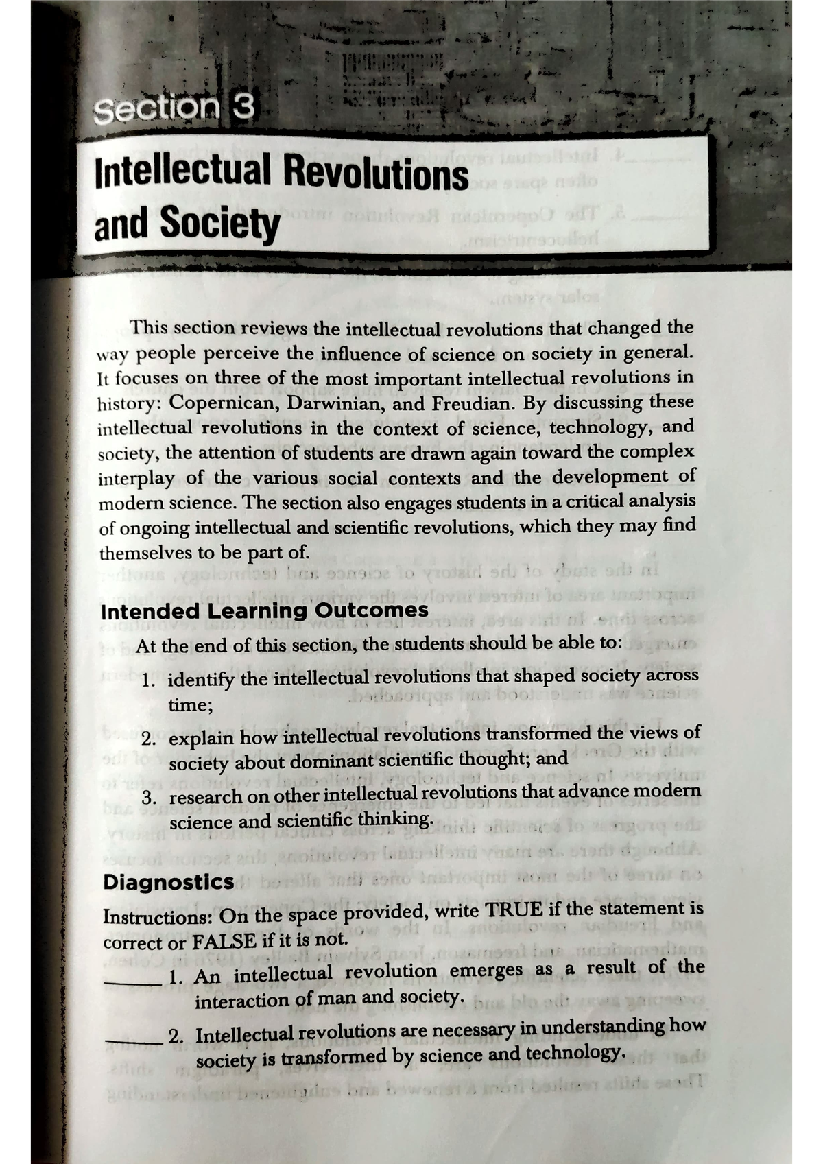 Module 1, Section 3: The Impact of Intellectual Revolutions on Society ...