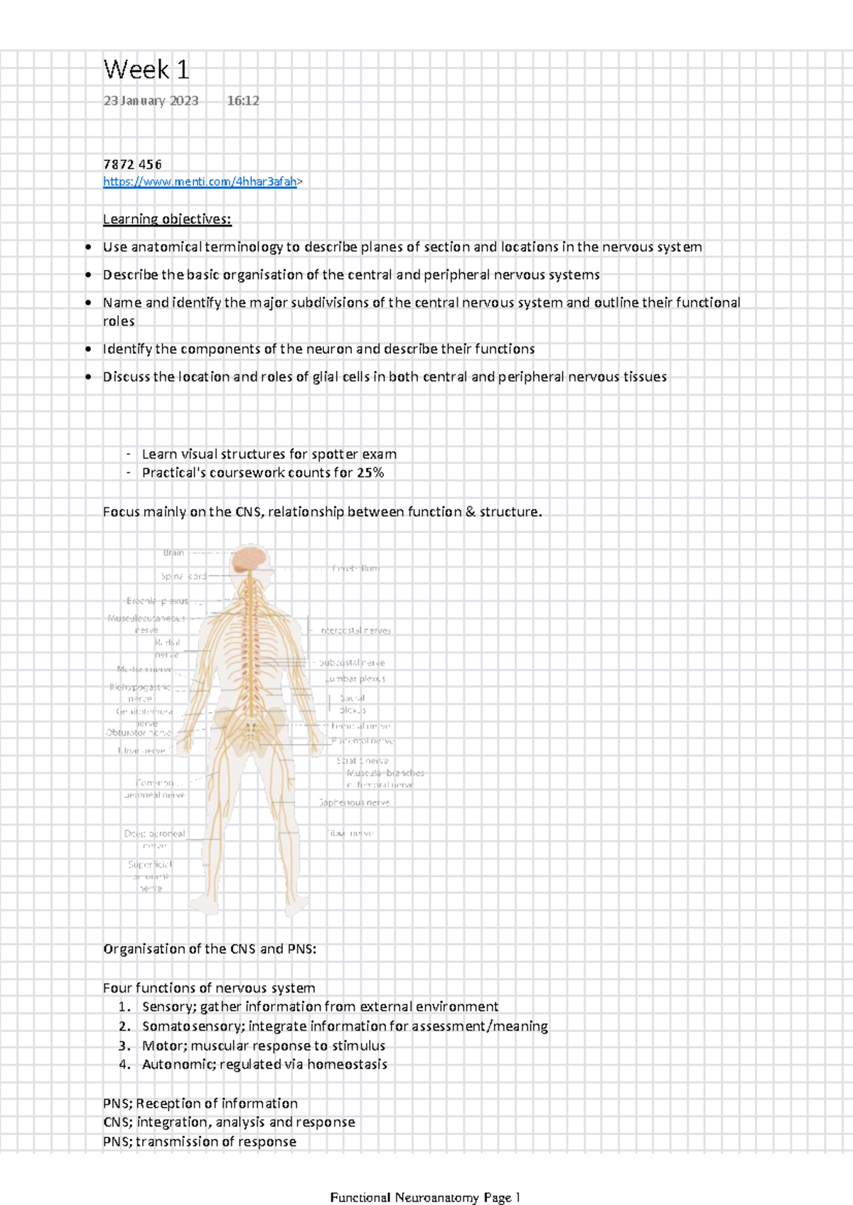 Week 1 - week 1 notes - 7872 456 menti/4hhar3afah> Learning objectives ...