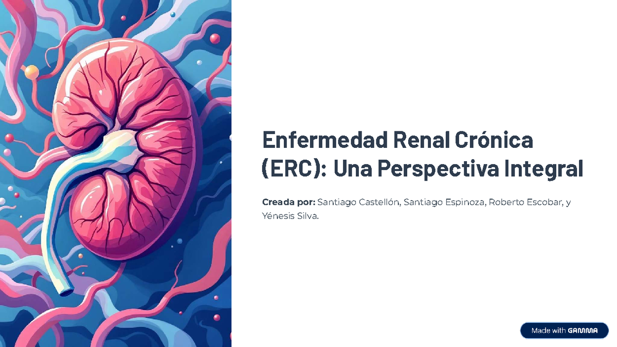 Enfermedad Renal Crónica (ERC): Perspectiva Integral y Diagnóstico ...