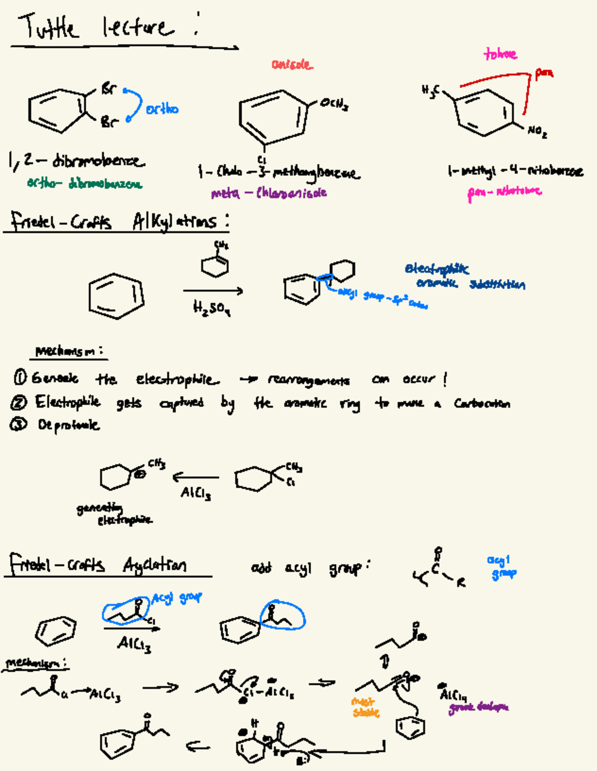 Orgo 1 Notes - #atte lecture : auisole tolvele para - ####### - Bry H ...