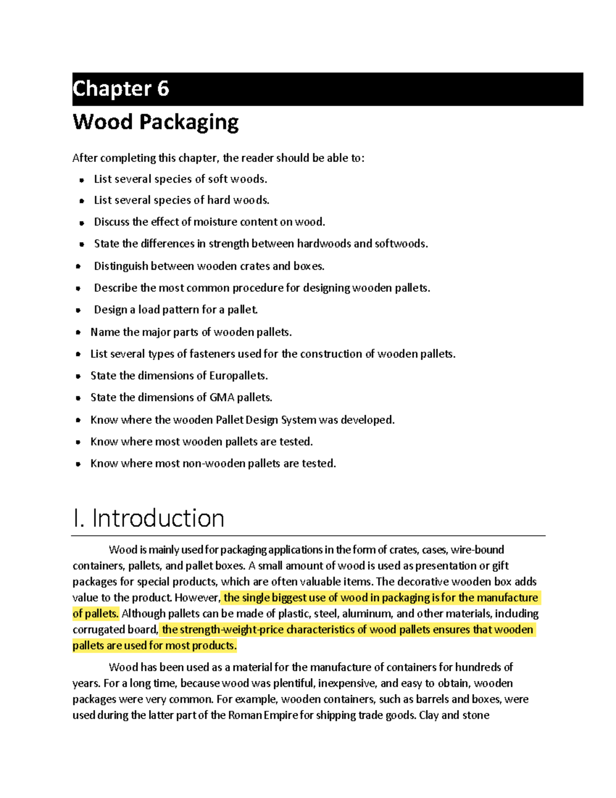 Module 6 - Wood packaging: Understanding materials and design ...