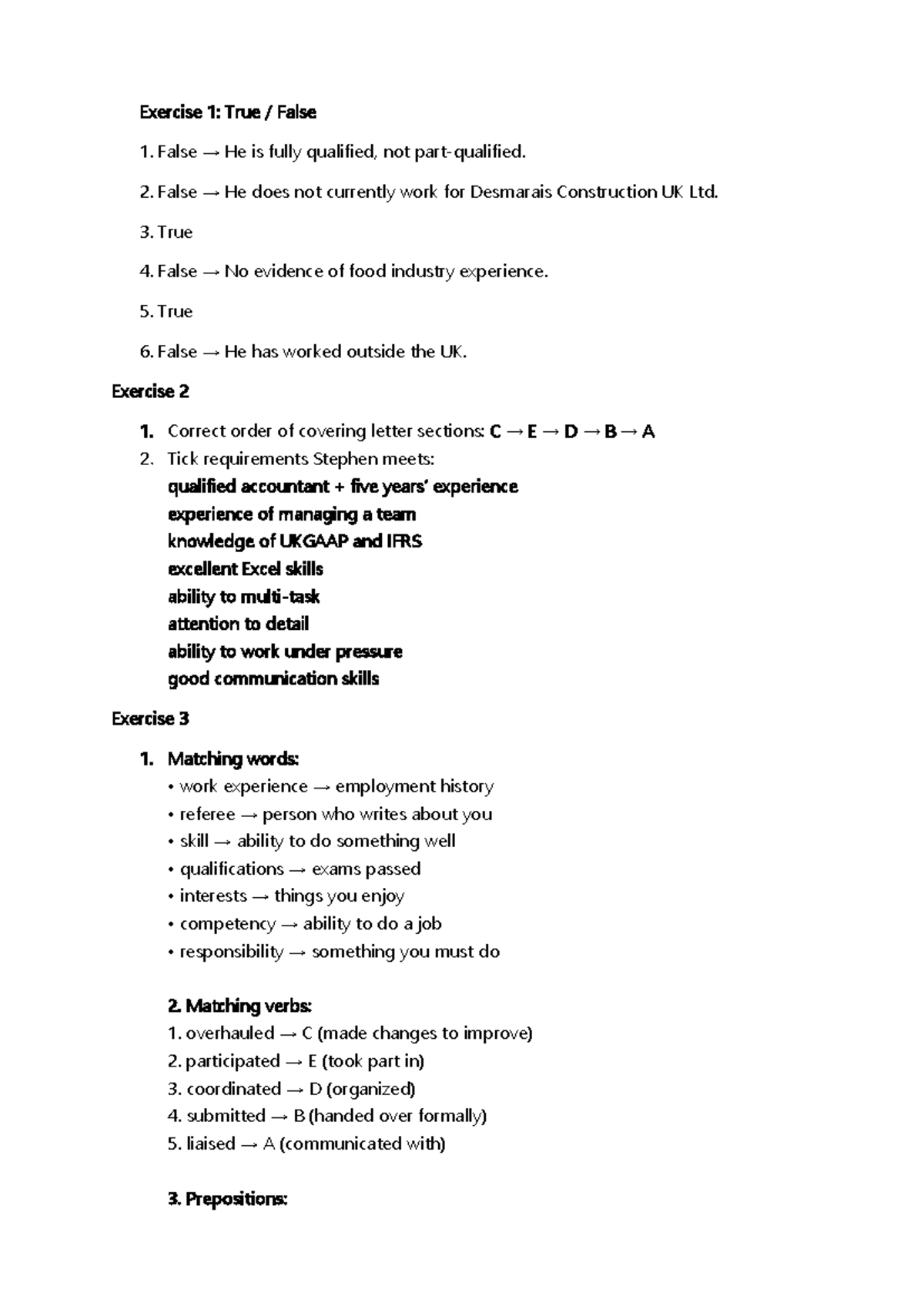 BR1 Week 5 Handout - True/False & Skills Exercises - Studocu