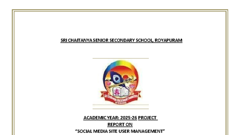 Class XII Informatics Practices Project Report: Media Site User ...