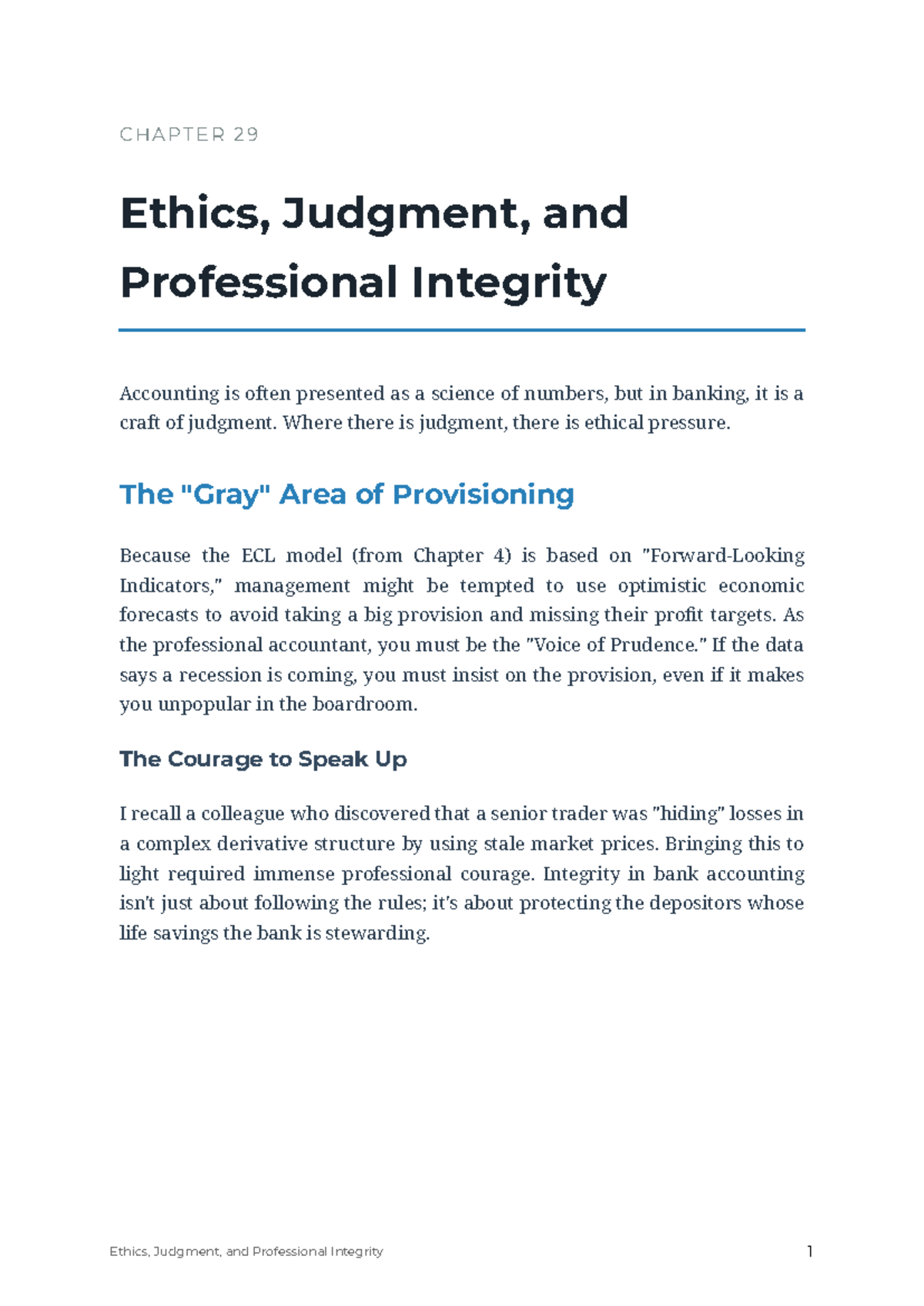 Chapter 29: Ethics, Judgment, and Professional Integrity in Accounting ...