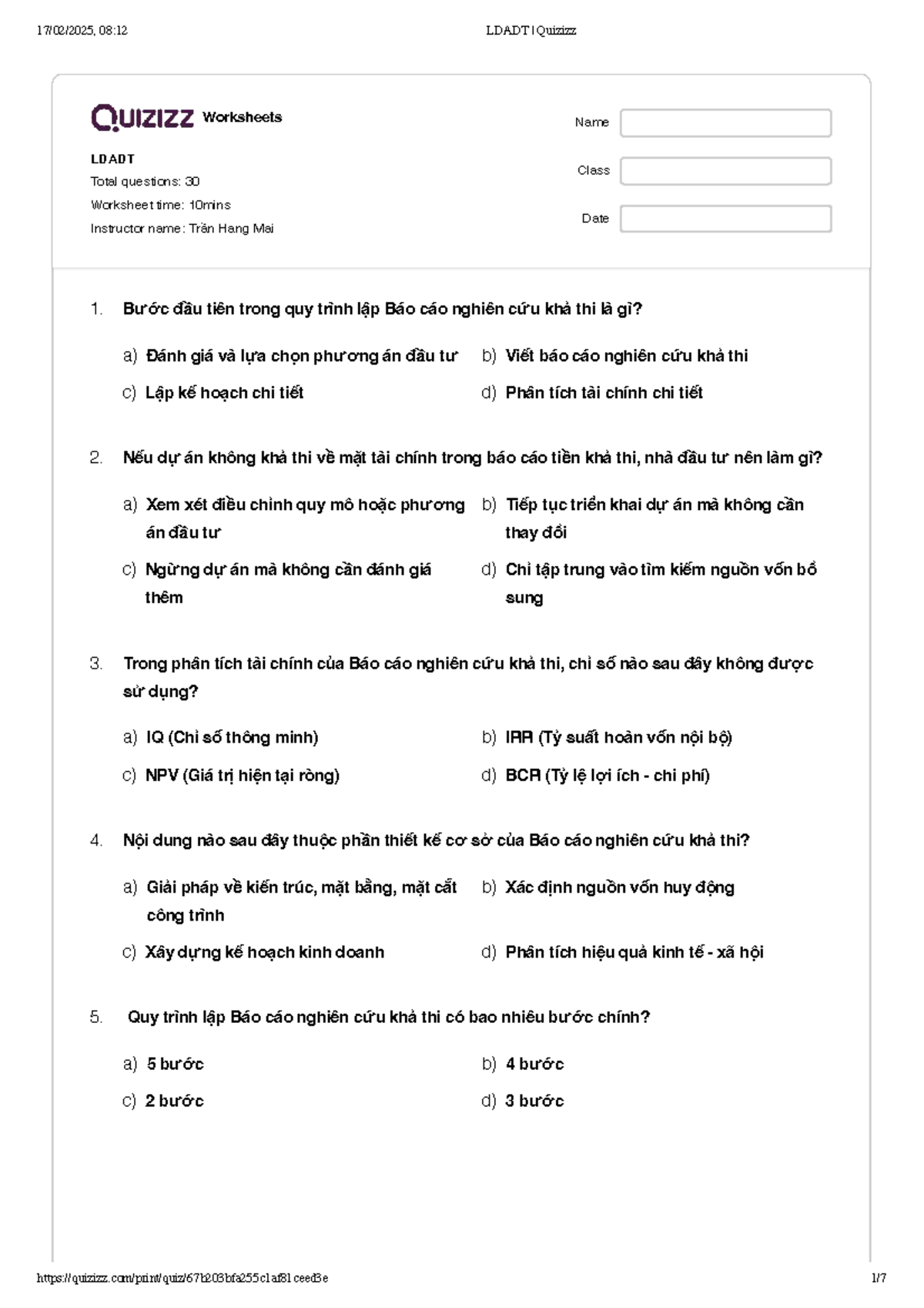 08:12 LDADT Quizizz Worksheet with 30 Questions and Answers - Studocu