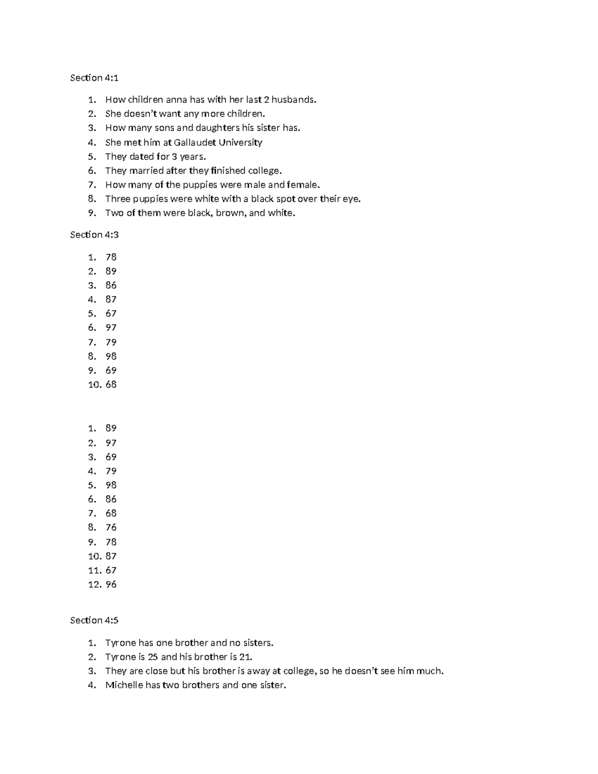 ASL HW #4 - Family Dynamics and Puppy Details Analysis - Studocu