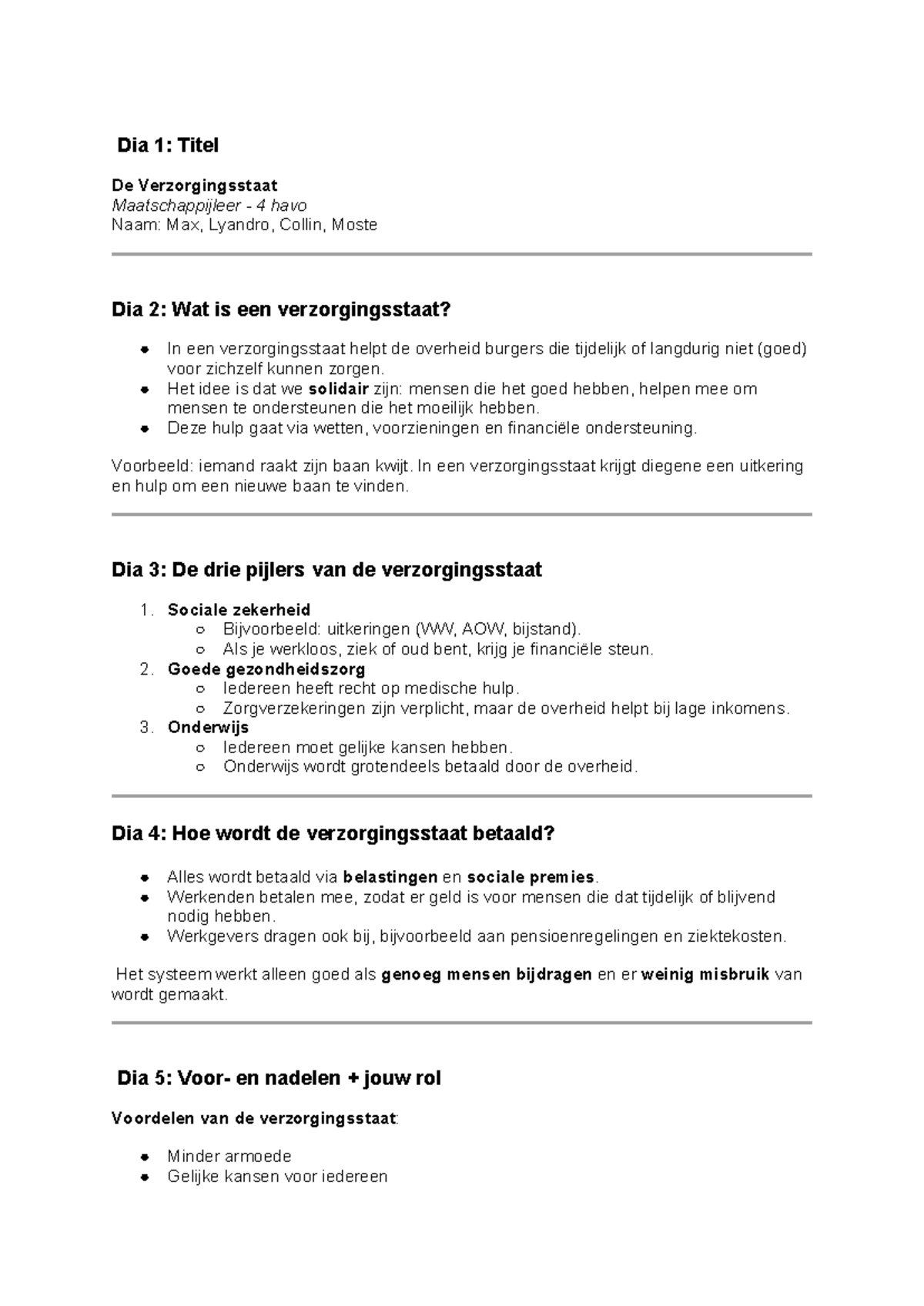 Verzorgingsstaat: Een Inleiding tot Maatschappijleer 4 havo - Studeersnel