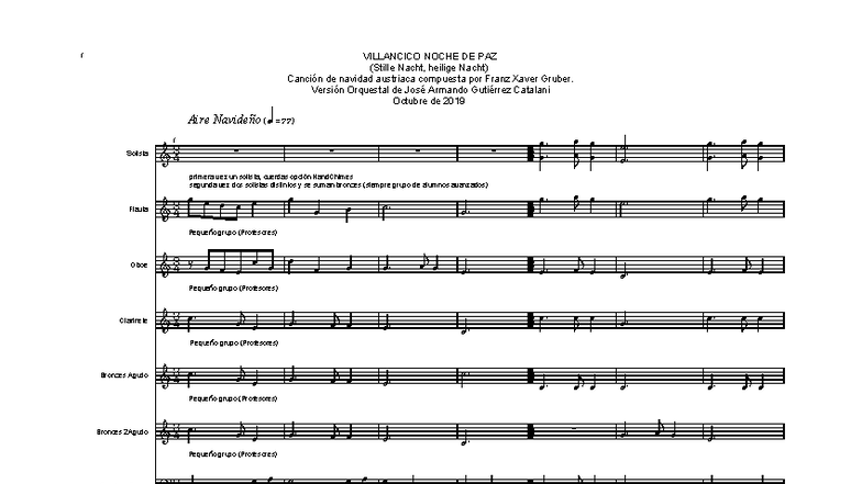 Noche de Paz 2019: Villancico Orquestal Completo ALAS - Studocu