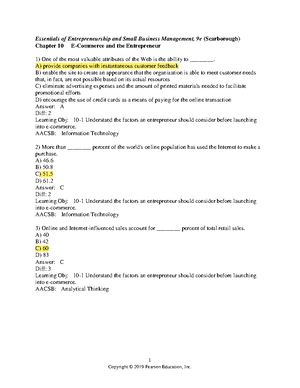 Scarborough esbm9z tb 14 - 1 Essentials of Entrepreneurship and Small ...