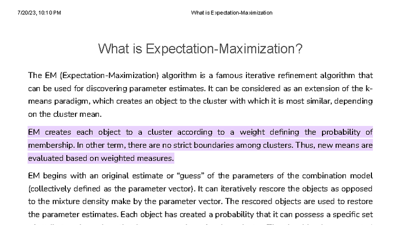 What is Expectation-Maximization - 7/20/23, 10:10 PM What is ...
