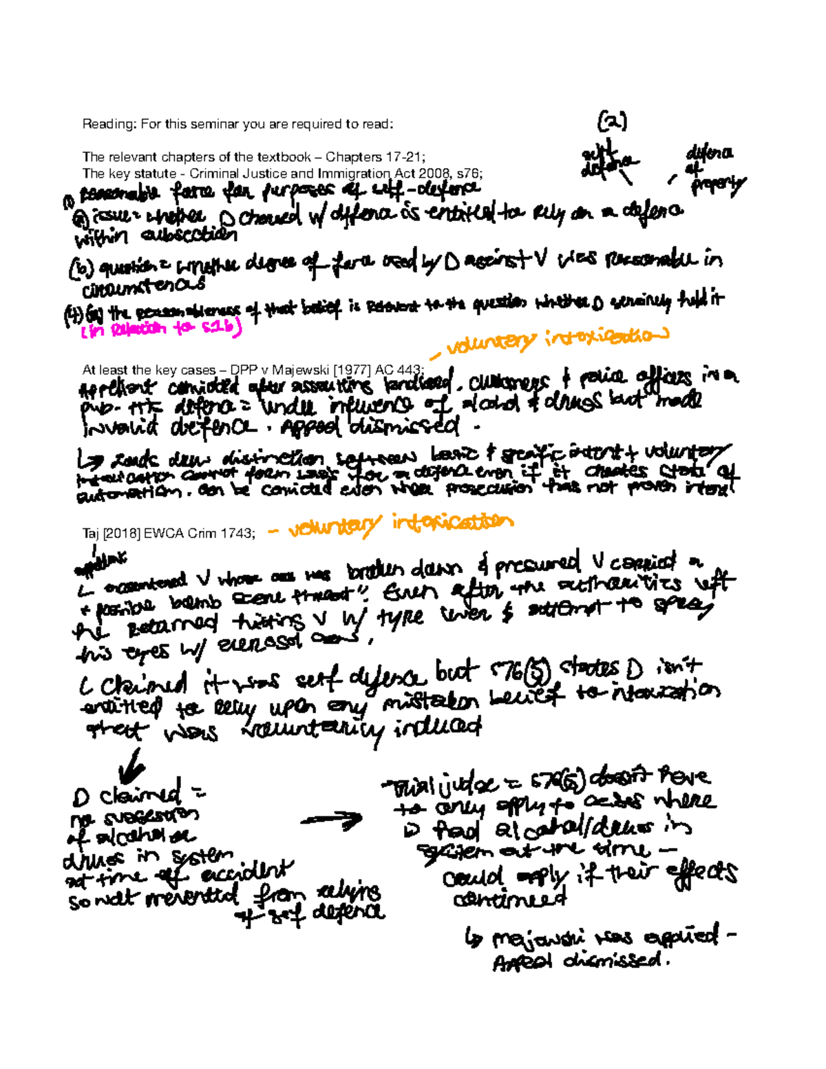 Seminar 7 Denials and defences - Reading: For this seminar you are required to read: The ...