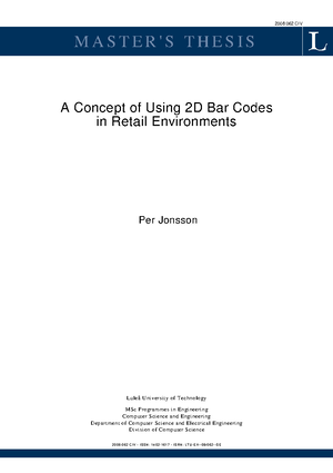 Examensarbete inom Datateknik - MASTER’S THESIS 2003:323 CIV PETER ...