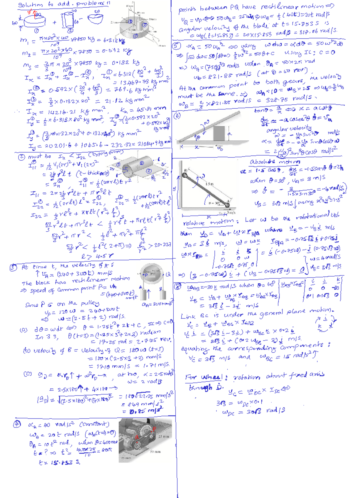 Tut 11 Solutions - Rectilinear Motion Problems Analysis - Studocu