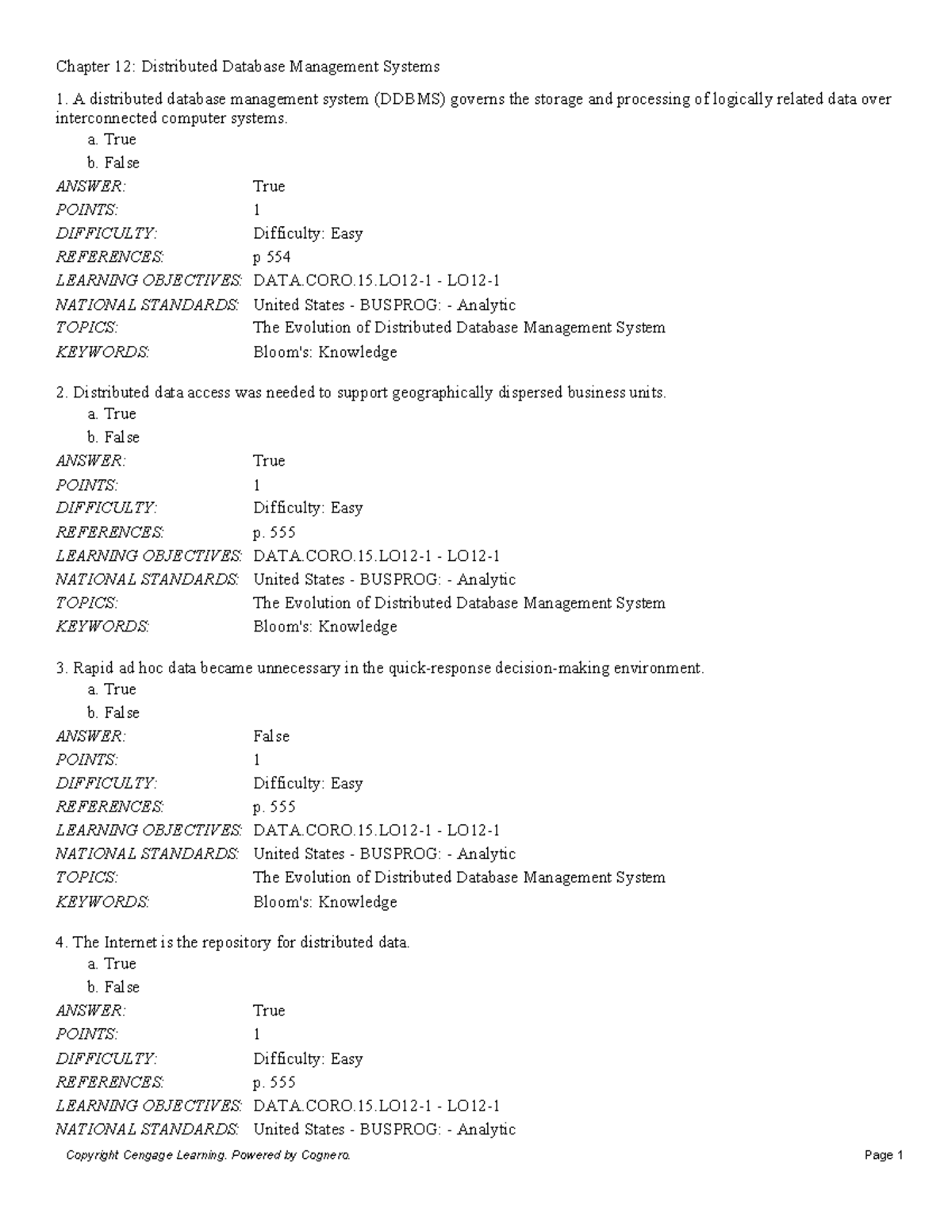 Chapter 12: Overview of Distributed Database Management Systems - Studocu