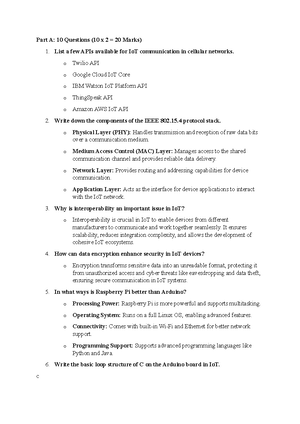 IOT QB 1 - Question Bank - SRM VALLIAMMAI ENGINEERING COLLEGE SRM Nagar ...