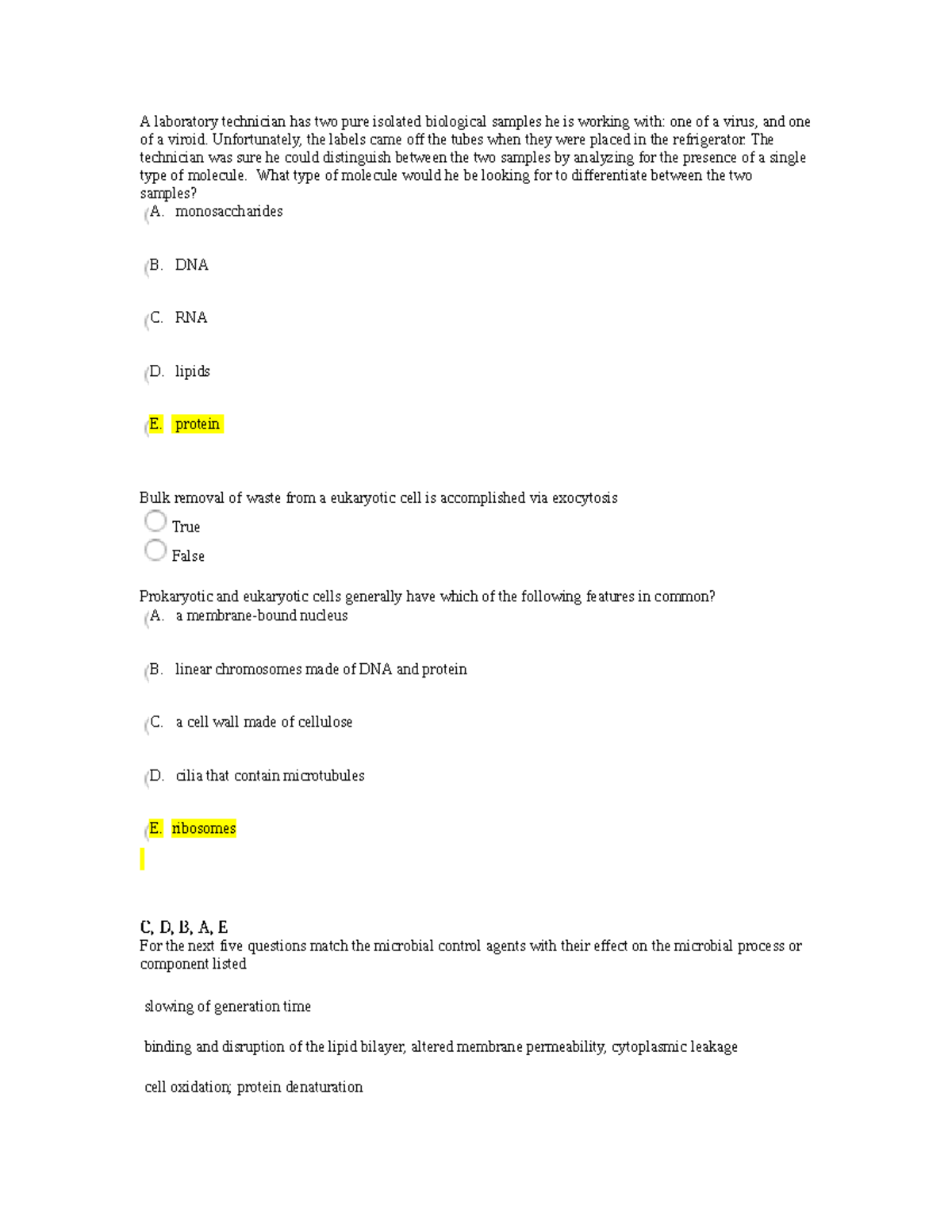 Unit 1 Exam - UNE Microbiology 1020L: Key Concepts and Questions - Studocu